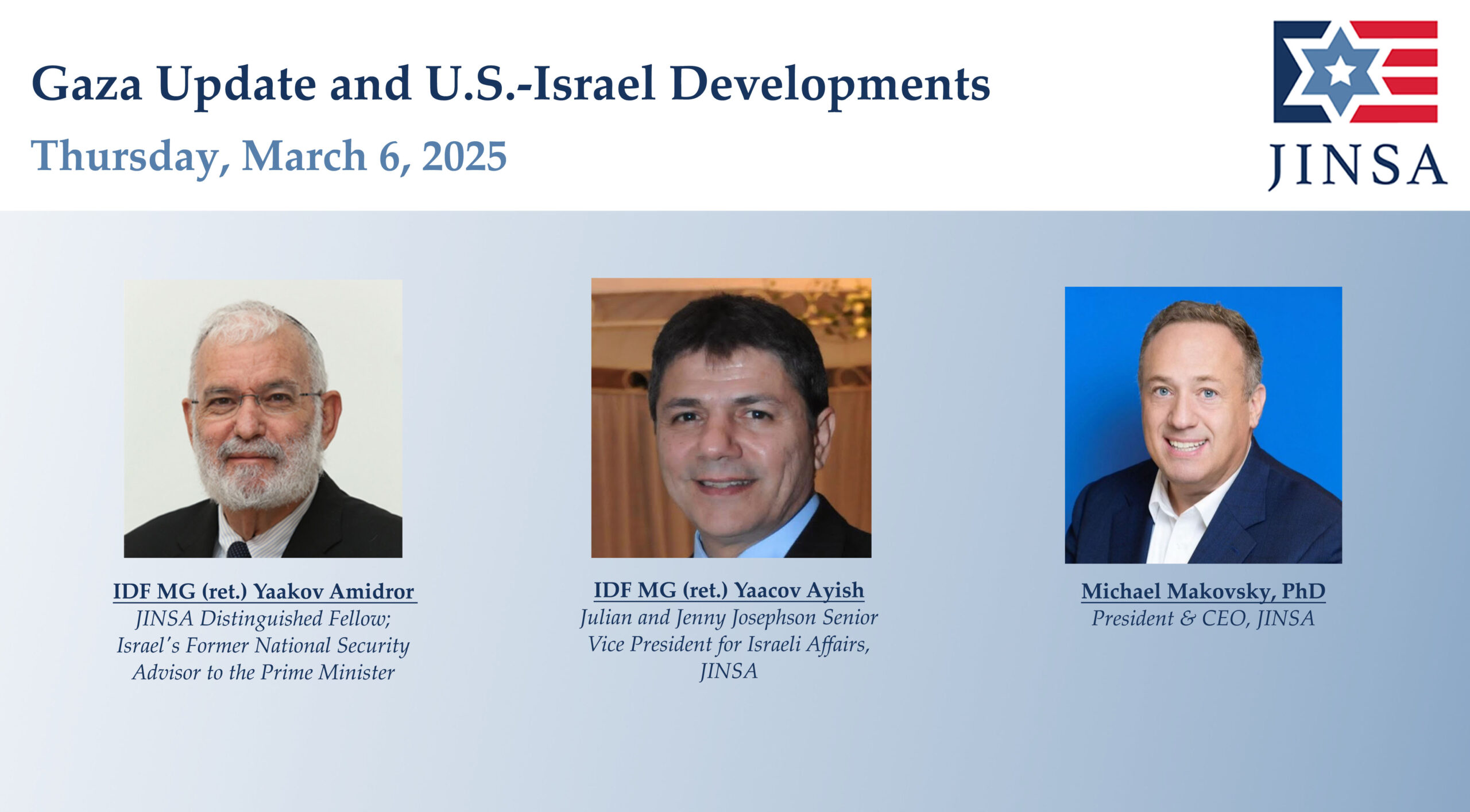 Gaza Update and U.S.-Israel Developments - JINSA Gaza Update and U.S.-Israel Developments - JINSA