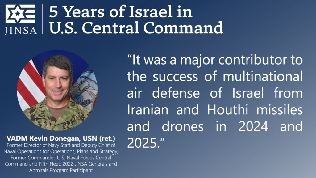 Five Years Since Israel’s Shift to U.S. Central Command - JINSA